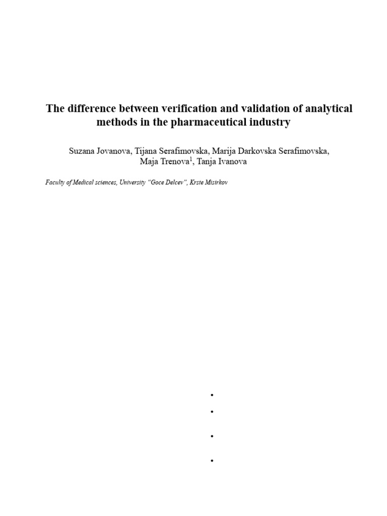 Verification vs. Validation in Pharma | PDF | Verification And ...