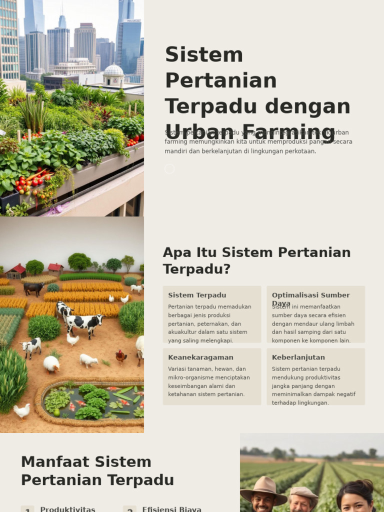 Pertanian Terpadu untuk Urban Farming | PDF