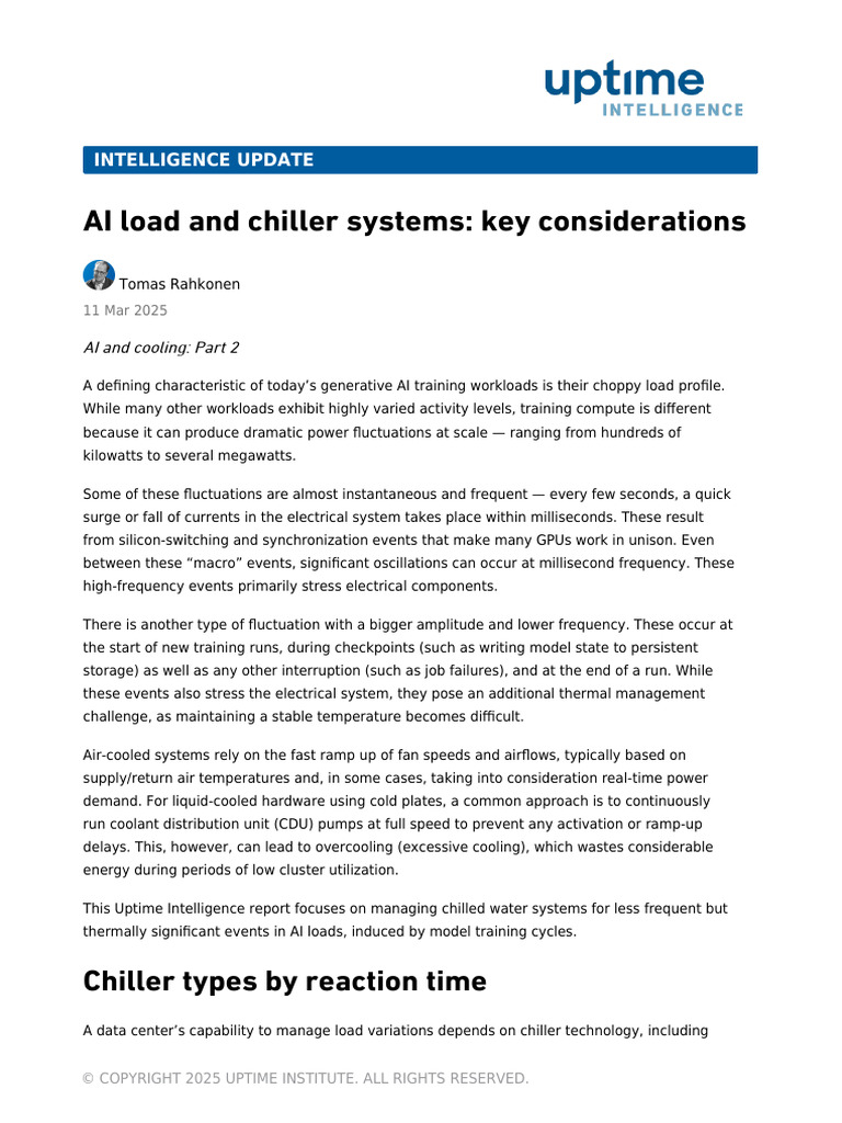 AI Cooling Systems: Chiller Management Insights | PDF | Data Center | Pump