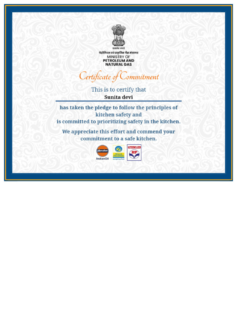 Safety Pledge Certificate | PDF