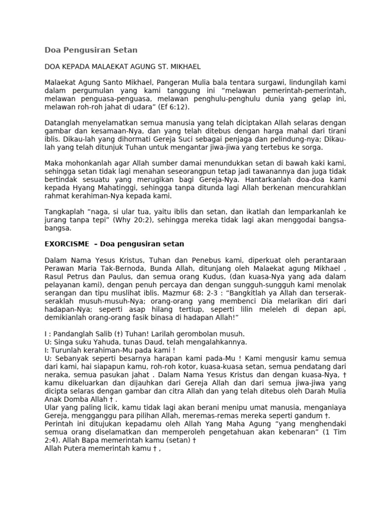 Doa Pengusiran Setan | PDF