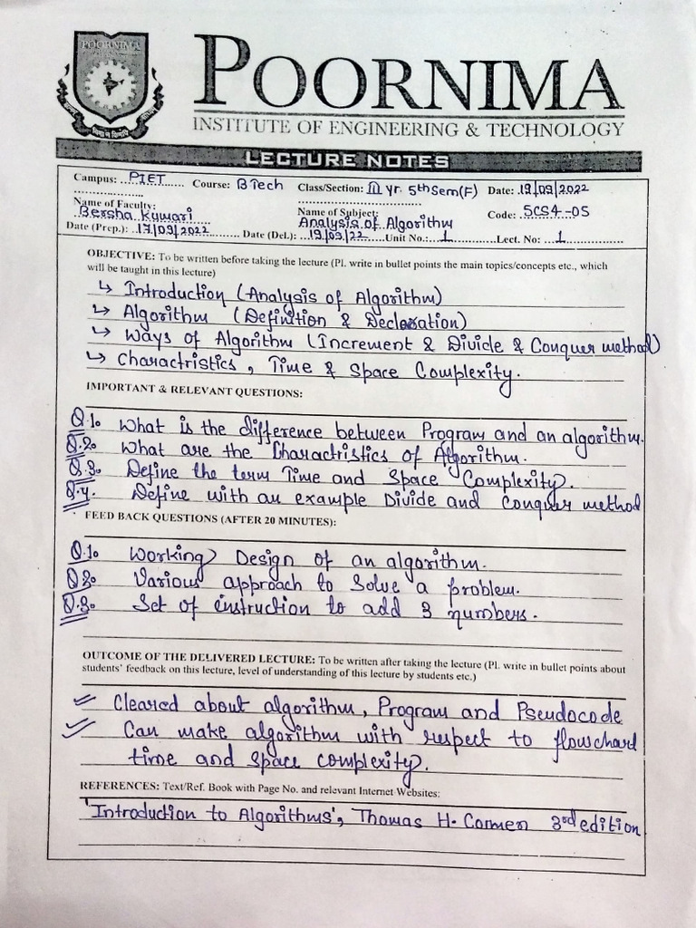 Unit 1 Notes Aoa Pdf