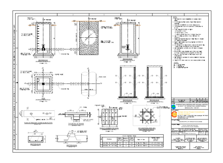 Scour Valve Chamber Design Details | PDF