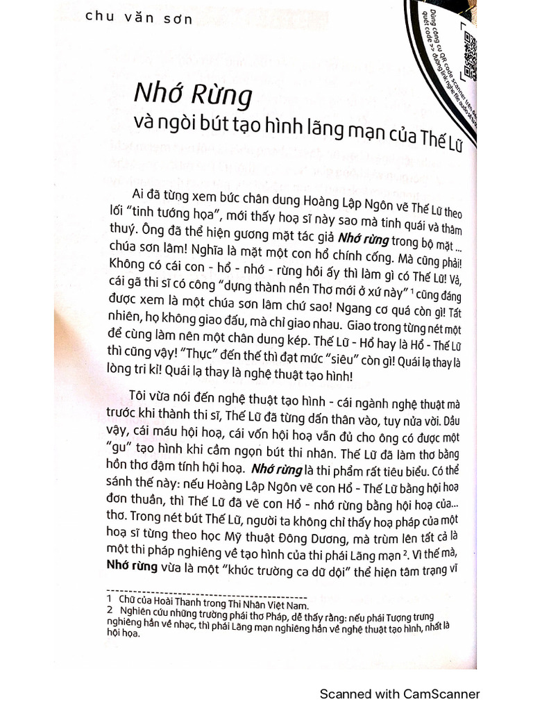03-E - Nho Rung Va Ngoi But Tao Hinh Lang Man Cua TL - Chu Van Son | PDF
