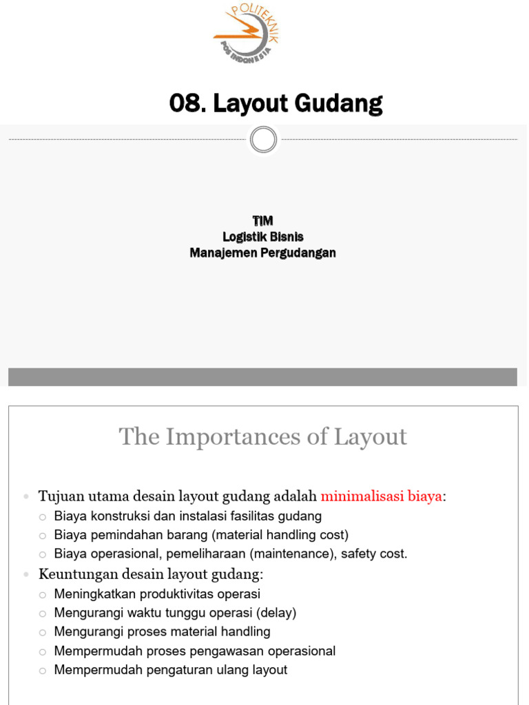 Desain Efisien Layout Gudang | PDF