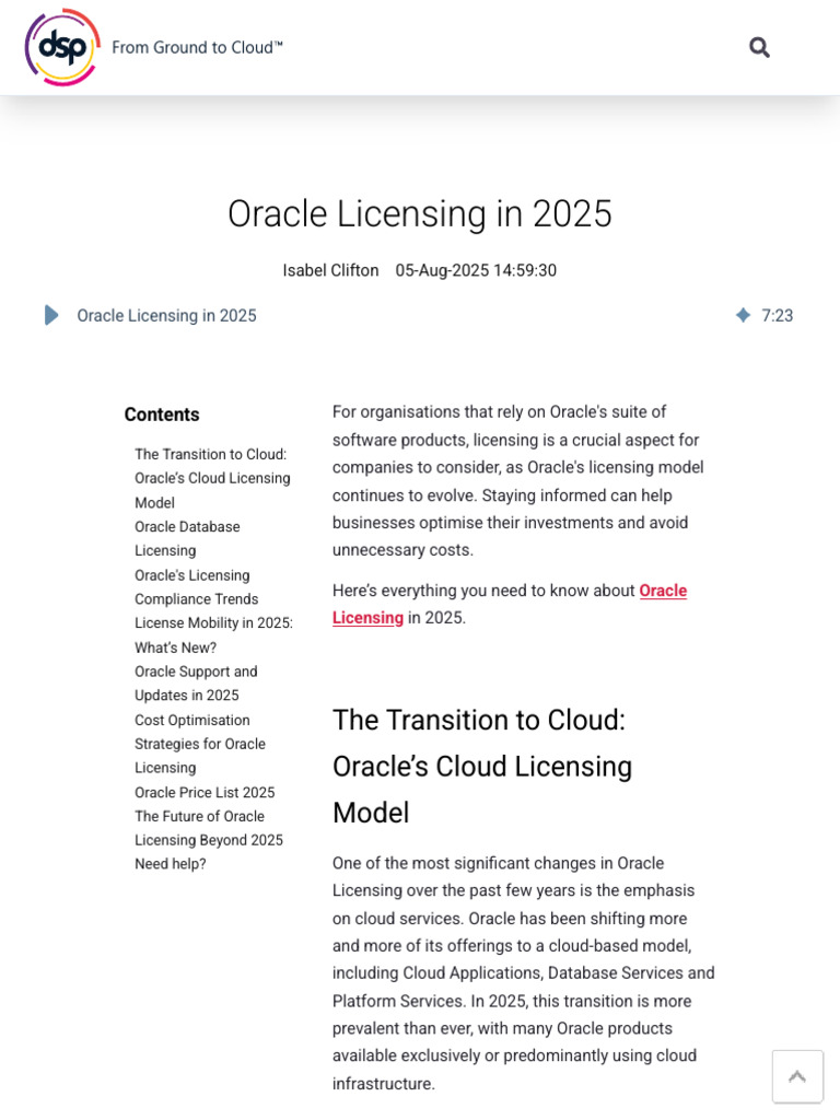 Oracle Licensing in 2025 | PDF | Cloud Computing | Oracle Corporation