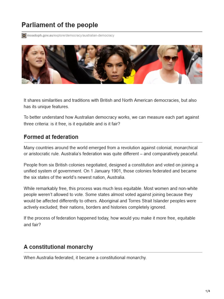 Understanding Australian Democracy | PDF | Elections | Voting