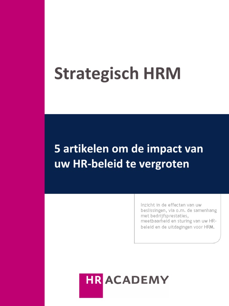 Strategisch HRM | PDF