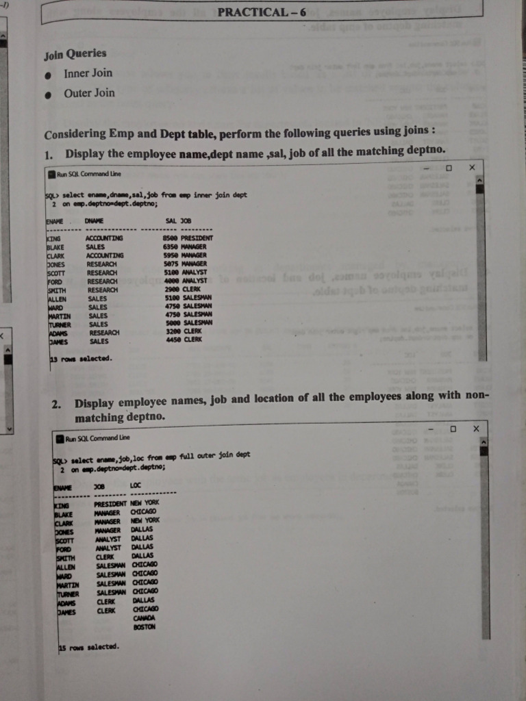 DBMS Practical 6 | PDF