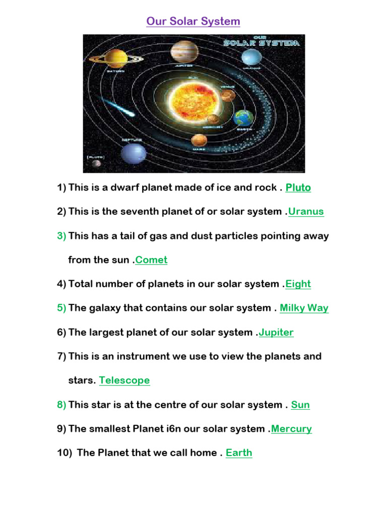 Our Solar System | PDF
