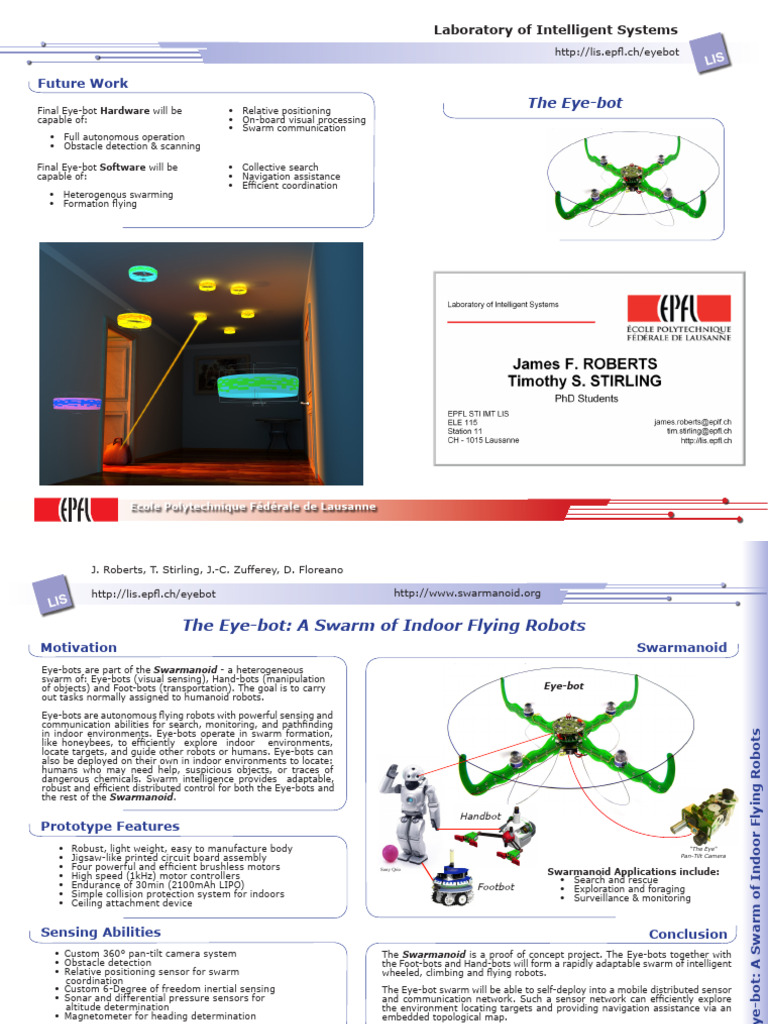 Eye-bots: Autonomous Indoor Flyers | PDF | Robotics | Robot