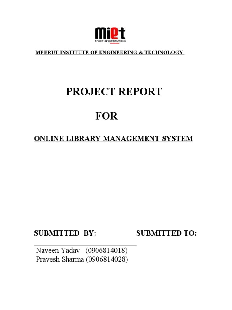 Online Library Management System | PDF | Html | Digital Technology