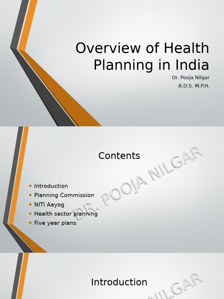 Health Planning Overview in India | PDF | Public Health | Social Policy
