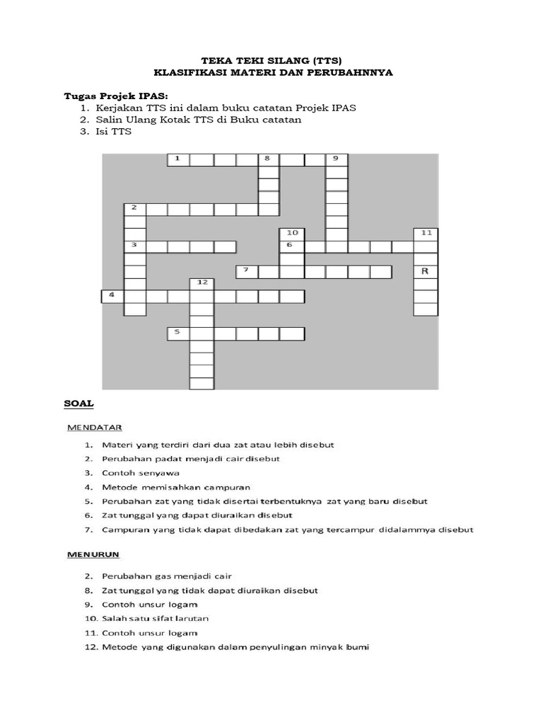 Soal Tts Projek Ipas | PDF