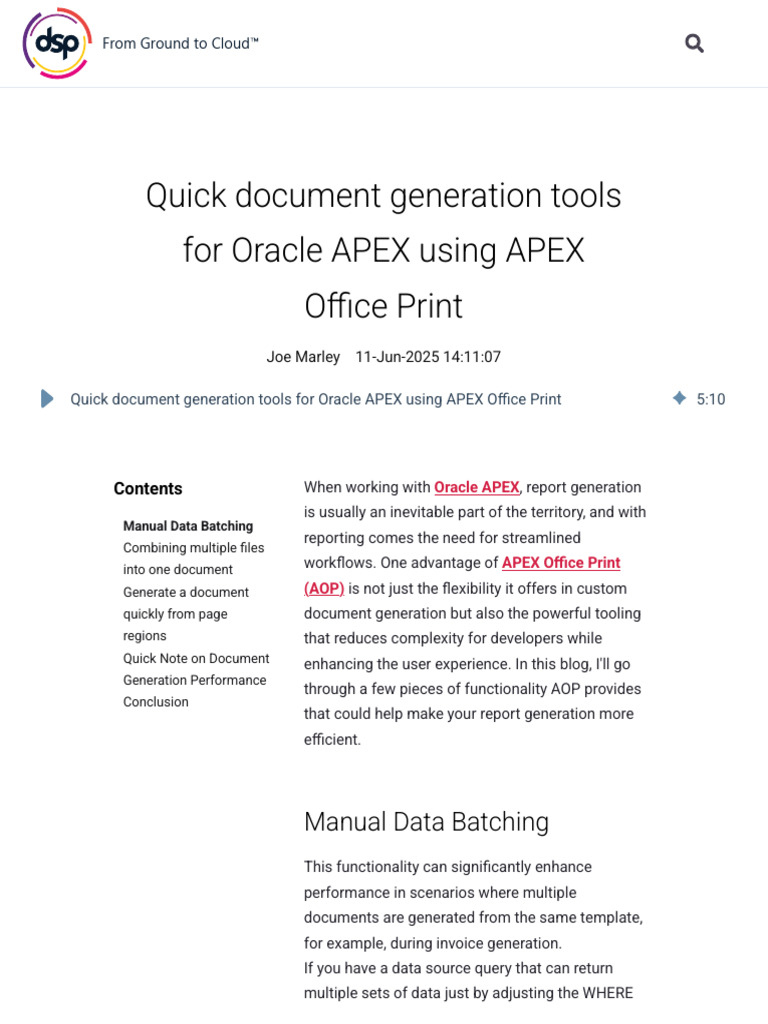 Quick Document Generation Tools For Oracle APEX Using APEX Office Print ...