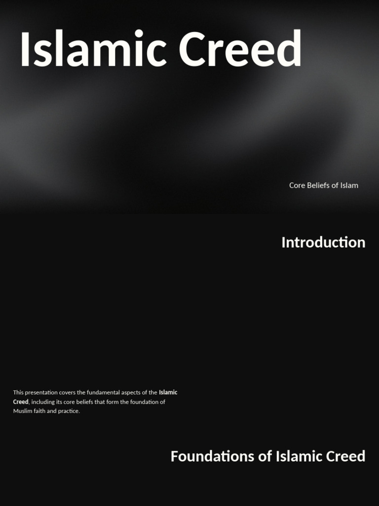 Core Beliefs of the Islamic Creed | PDF