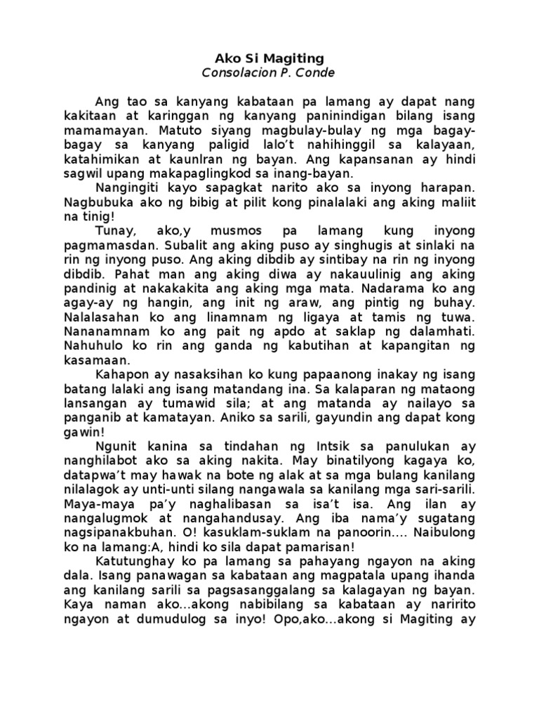 Ako Si Magiting | PDF