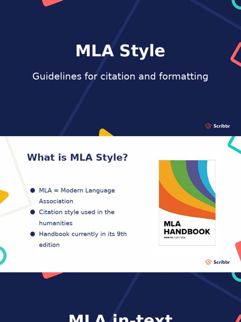 MLA Lecture Slides (From Scribbr) | PDF