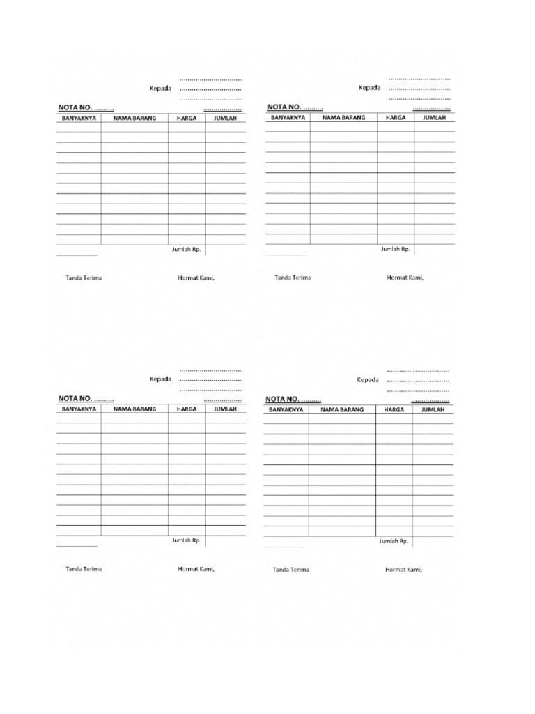 Nota Kosong | PDF