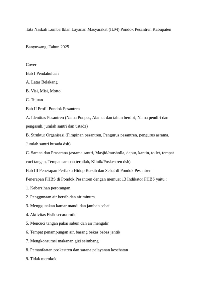 Tata Naskah Lomba Iklan Layanan Masyarakat | PDF