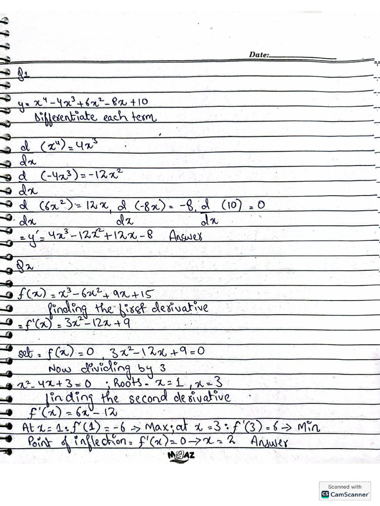 Assignment 2 MTH102 | PDF