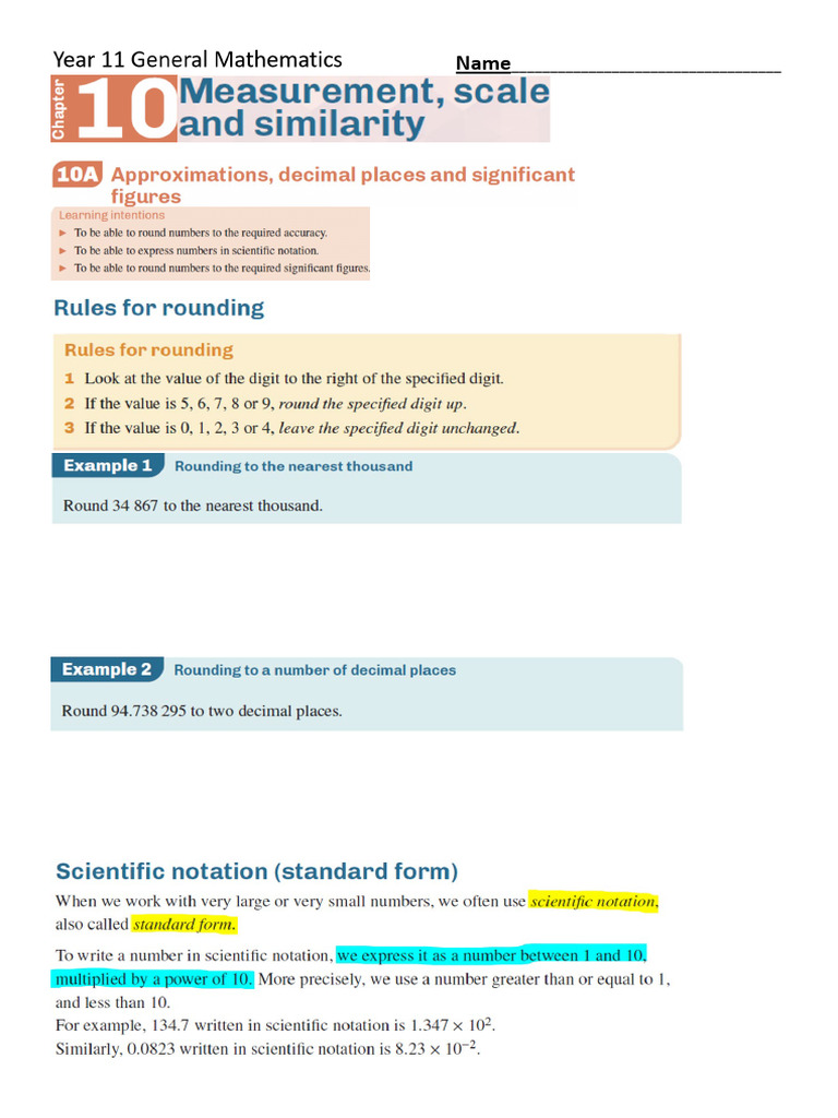 Chapter 10 - Measurement Scale & Similarity Summary Notes | PDF