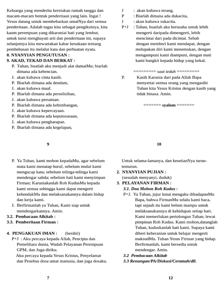 Tata Ibadah Wada Perempuan | PDF