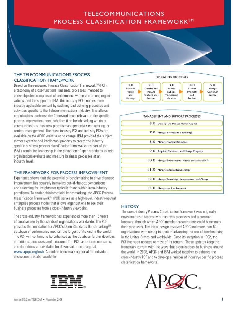The Telecommunications Process Classification Framework | PDF ...