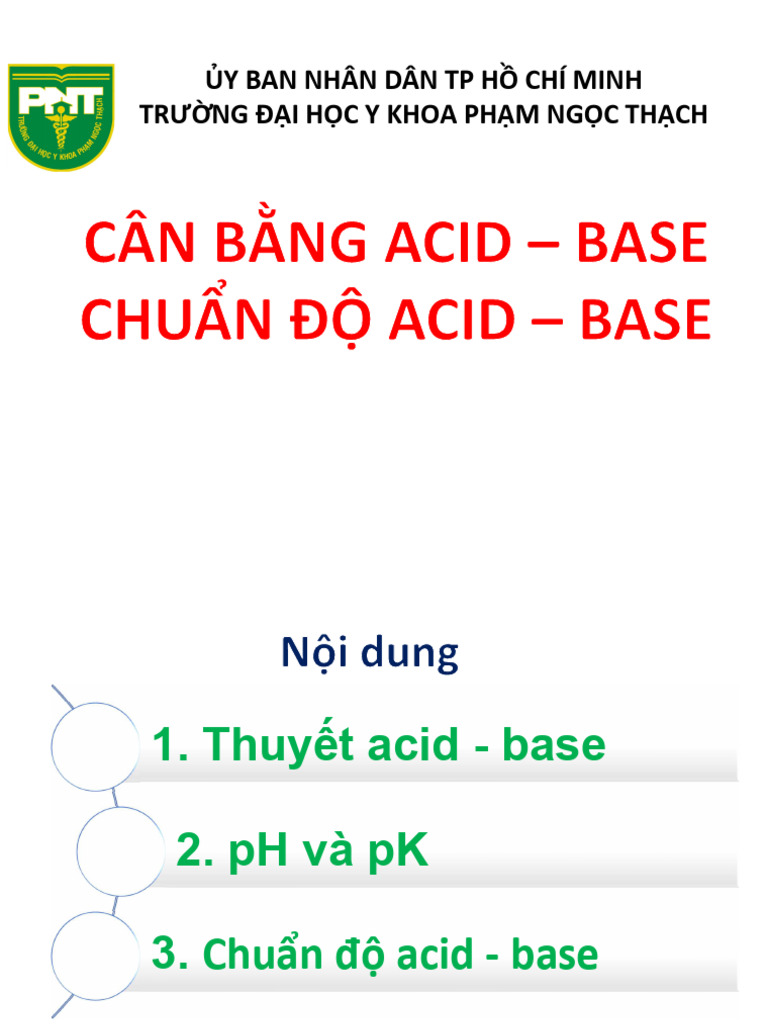 Cân Bằng Acid Base Sv | PDF