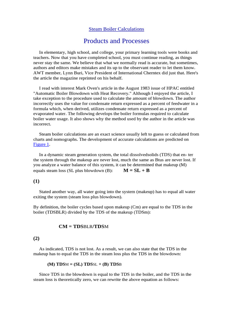 Condensate Return Calculation Guide | PDF | Boiler | Percentage