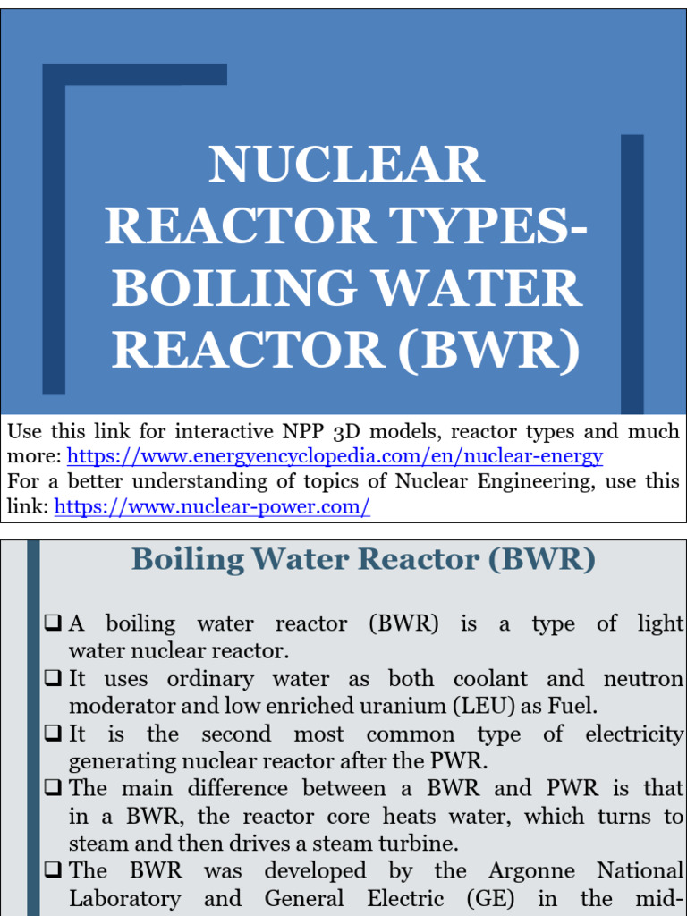 Boiling Water Reactors | PDF | Pressurized Water Reactor | Nuclear Reactor