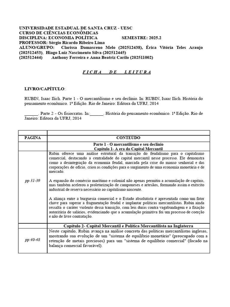 Mercantilismo e Economia Política na Inglaterra | PDF | Mercantilismo ...