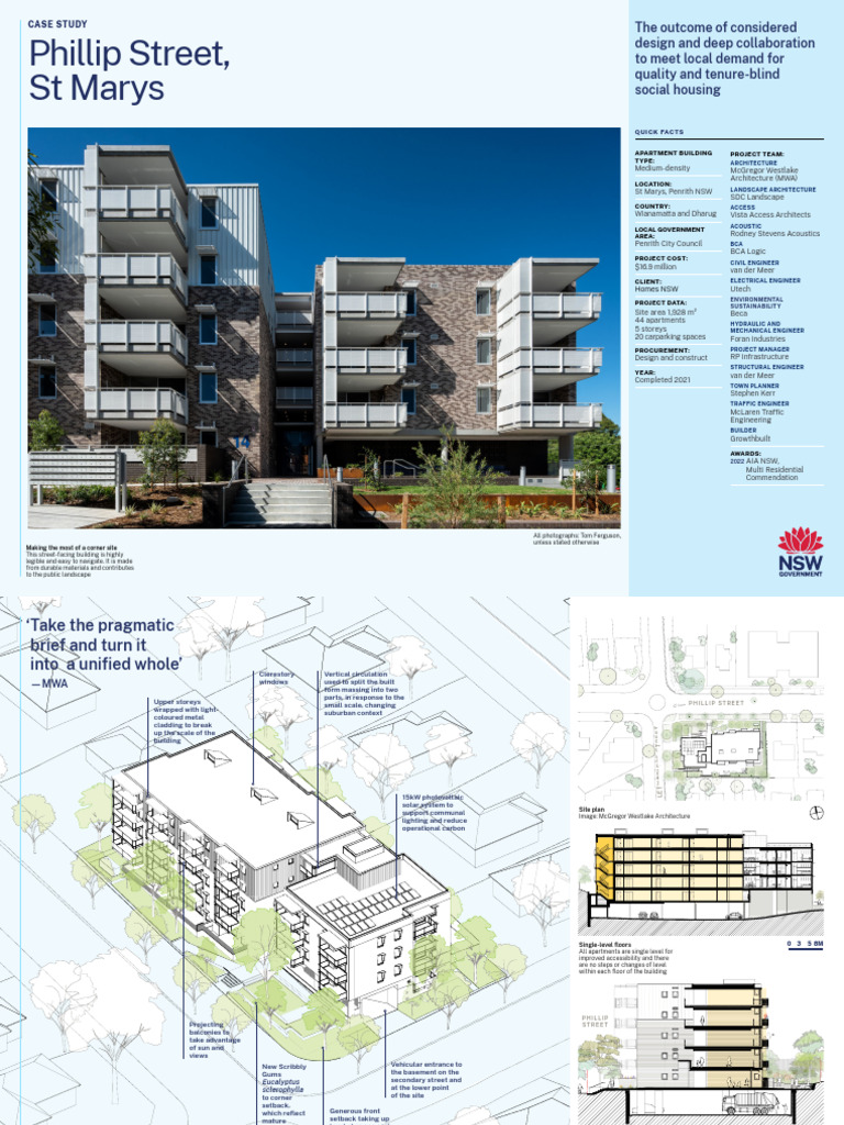 Phillip Street ST Marys Case Study | PDF | Apartment