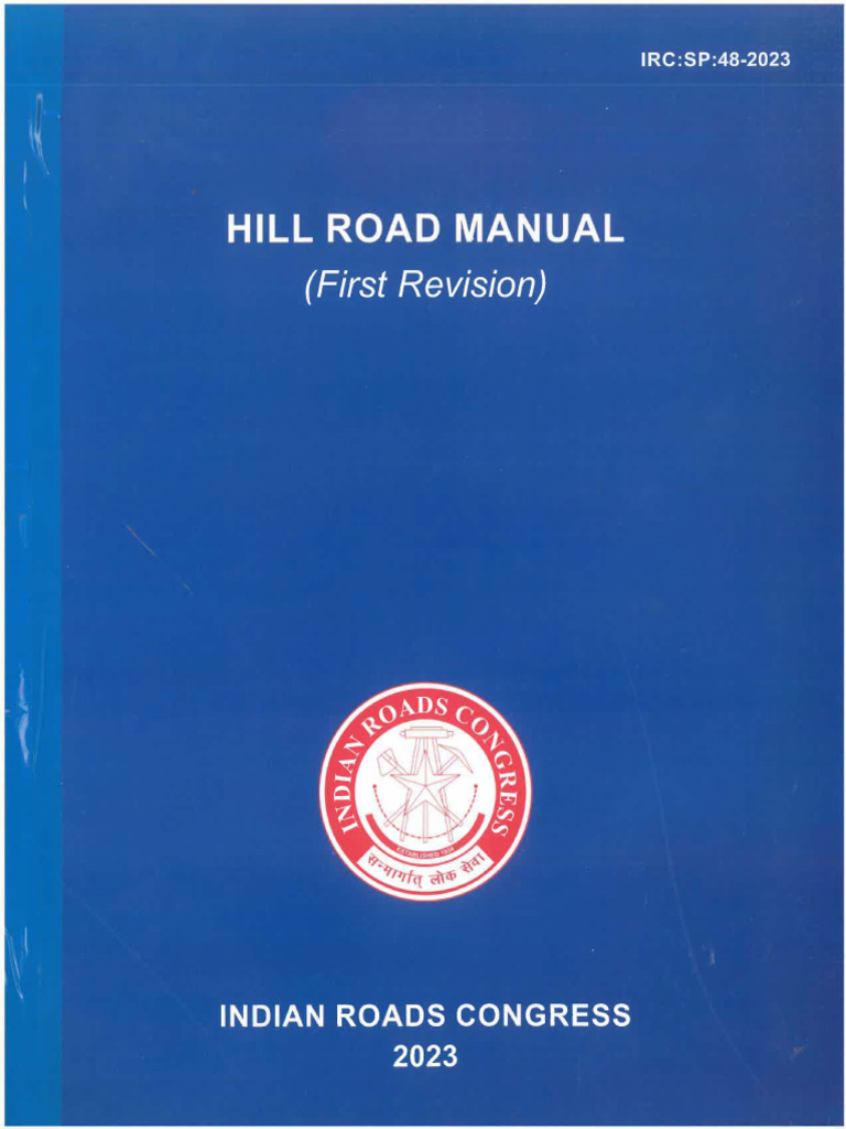 IRC-SP-48-2023 Hill Road Manuals. | PDF | Landslide | Snow