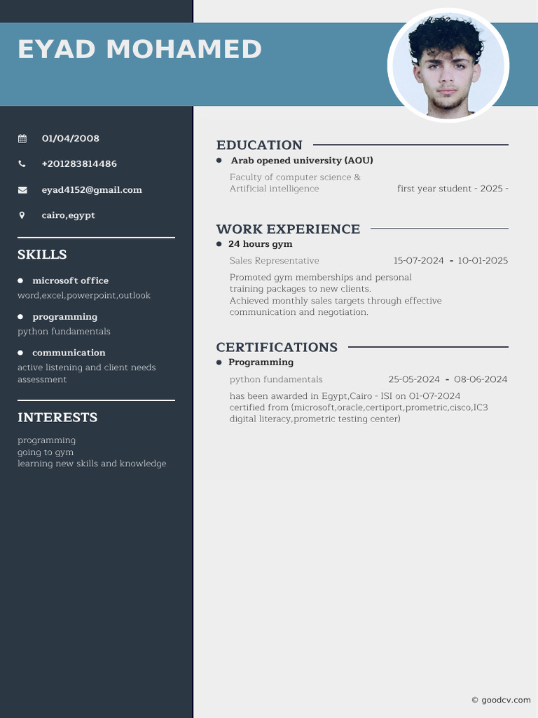 Skills and Experience of Eyad Mohamed | PDF