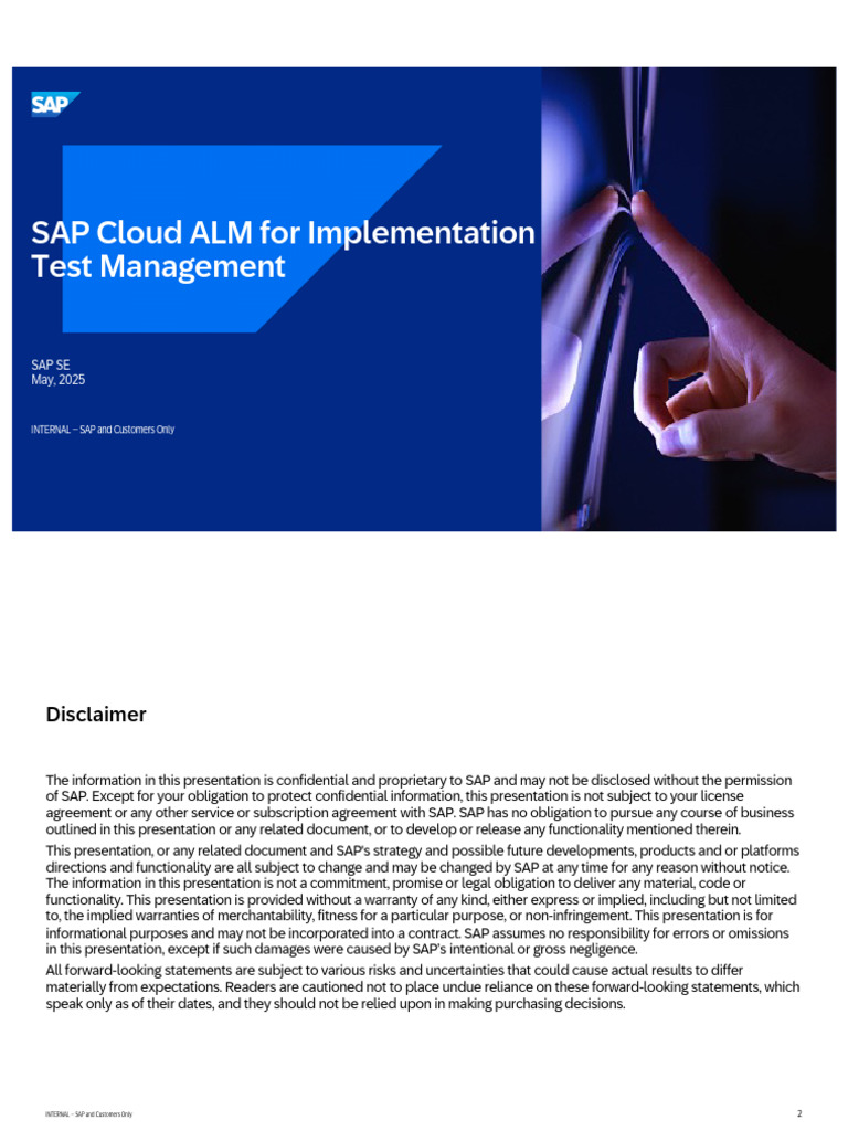 SAP Cloud ALM Test Management Overview | PDF | Cloud Computing | Computing