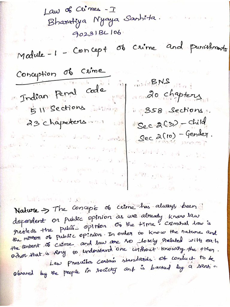 Definition and Concept of Crime | PDF