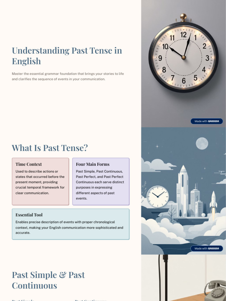 Understanding Past Tense in English | PDF