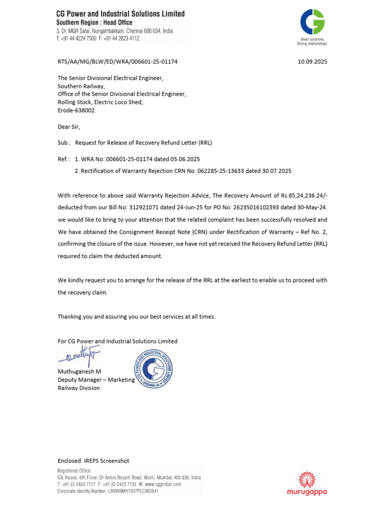 ED-Request For Release of Recovery Refund Letter (RRL) | PDF