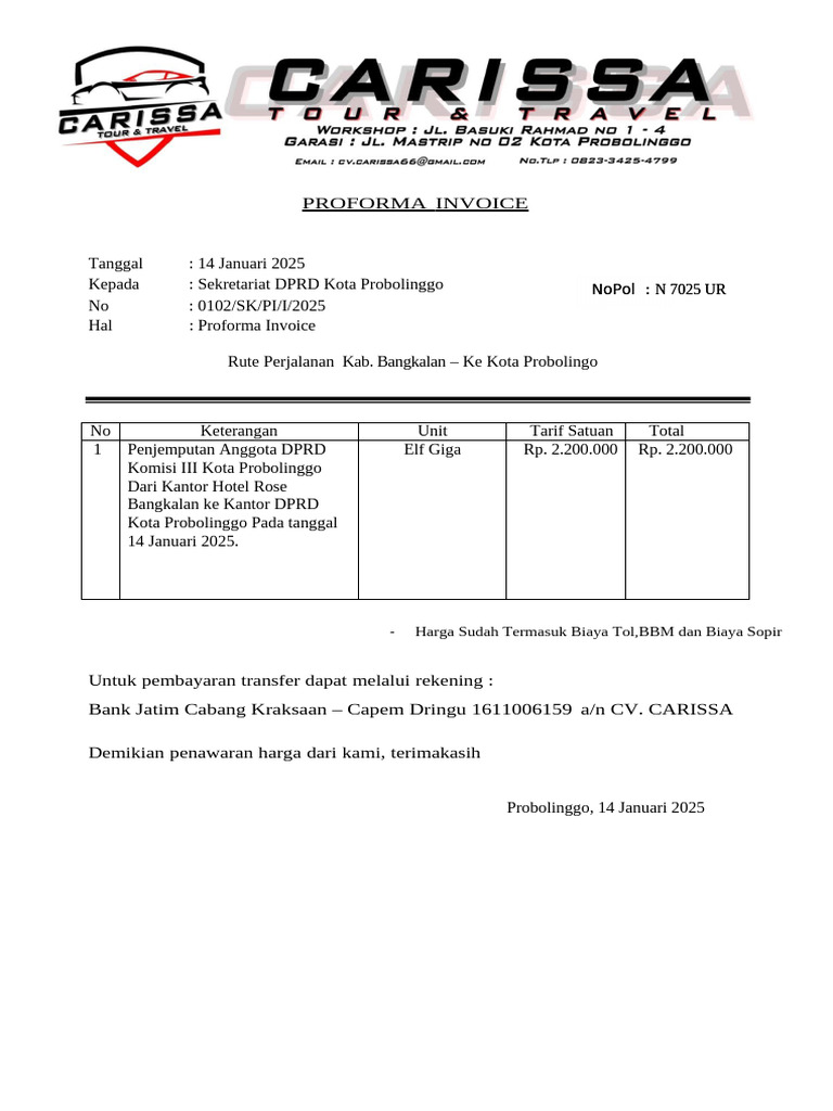 Proforma Invoice | PDF