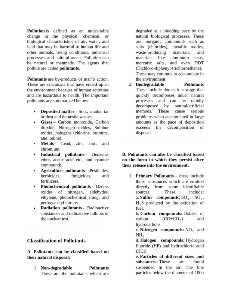 Understanding Pollution and Its Types | PDF | Pollution | Smog