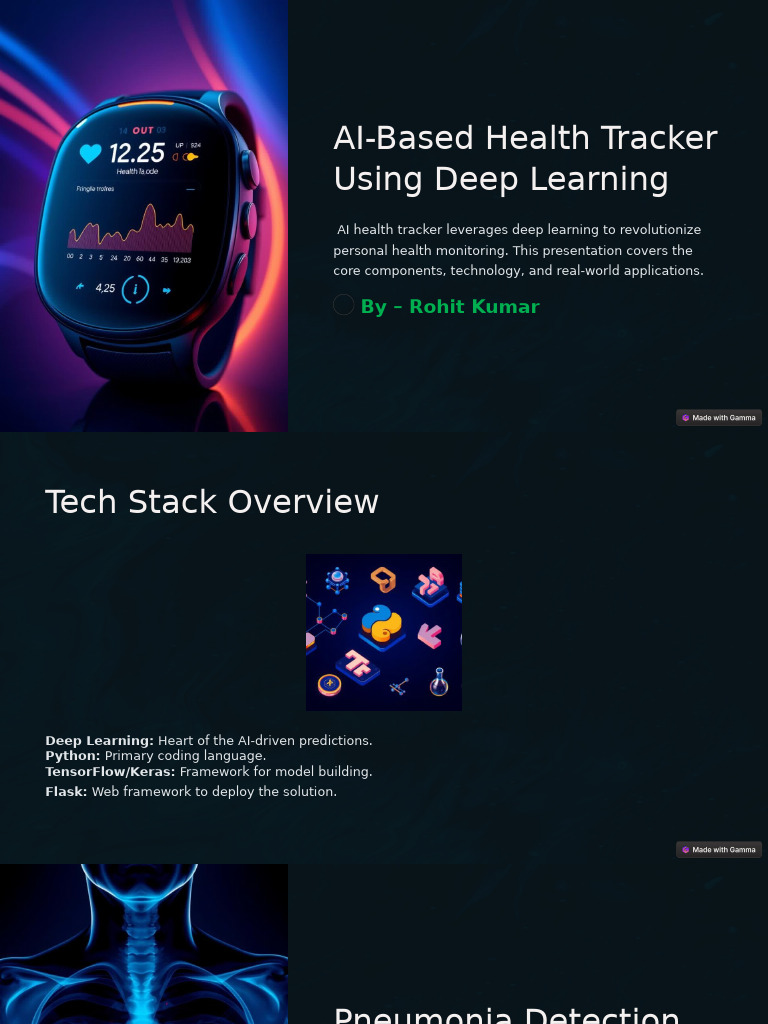 AI Based Health Tracker Using Deep Learning | PDF