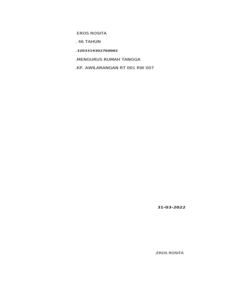 Surat Pernyataan Pemasangan Tanda Batas | PDF