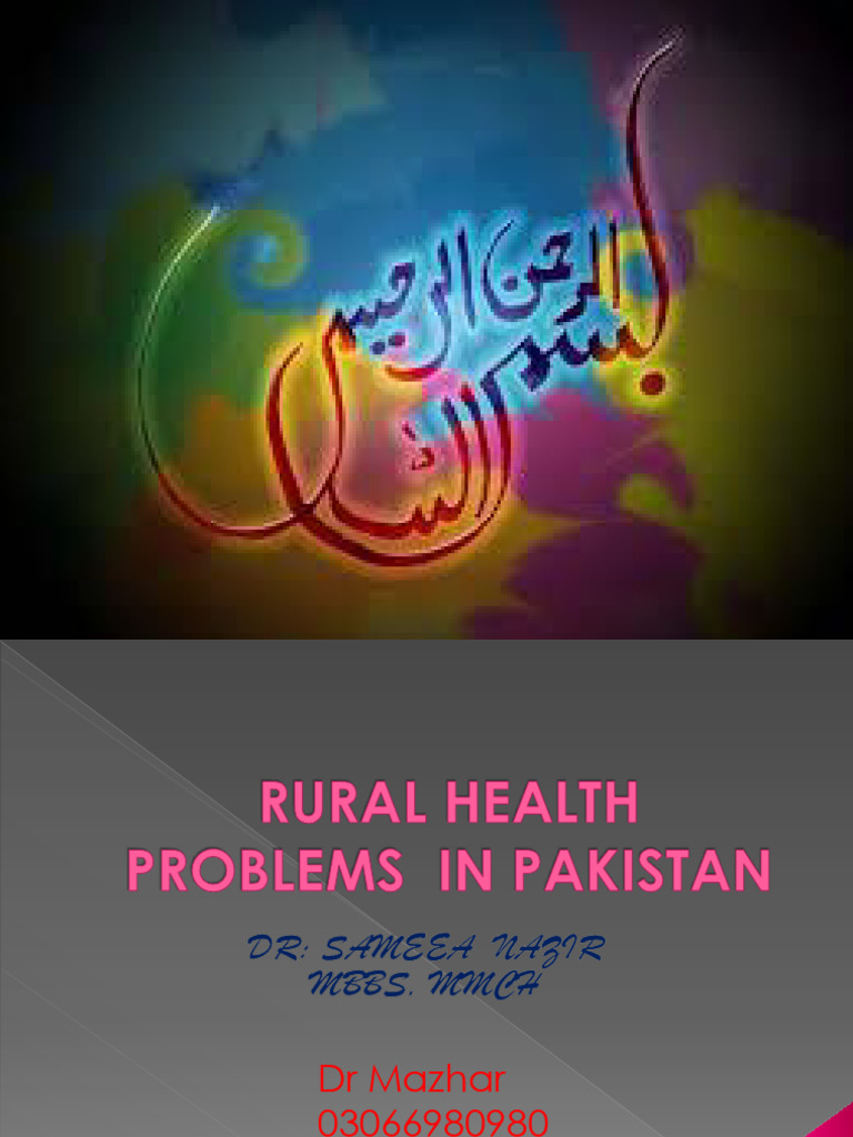 Rural Health Problems in Pakistan | PDF