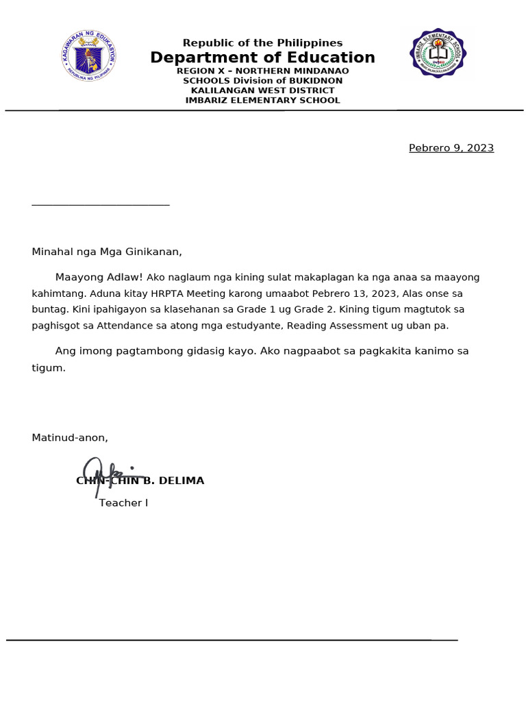 Communication Letter | PDF