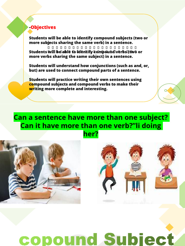 Compund Subject - Compound Verbs | PDF