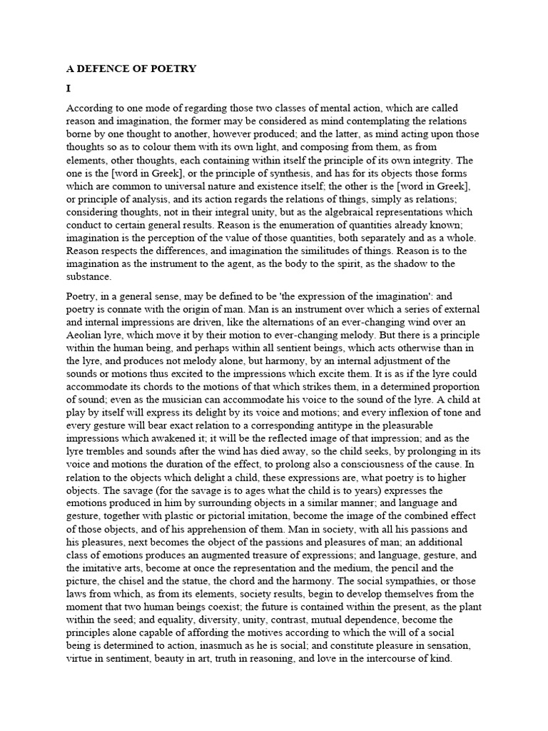 Understanding Poetry and Imagination | PDF | Reason | Thought