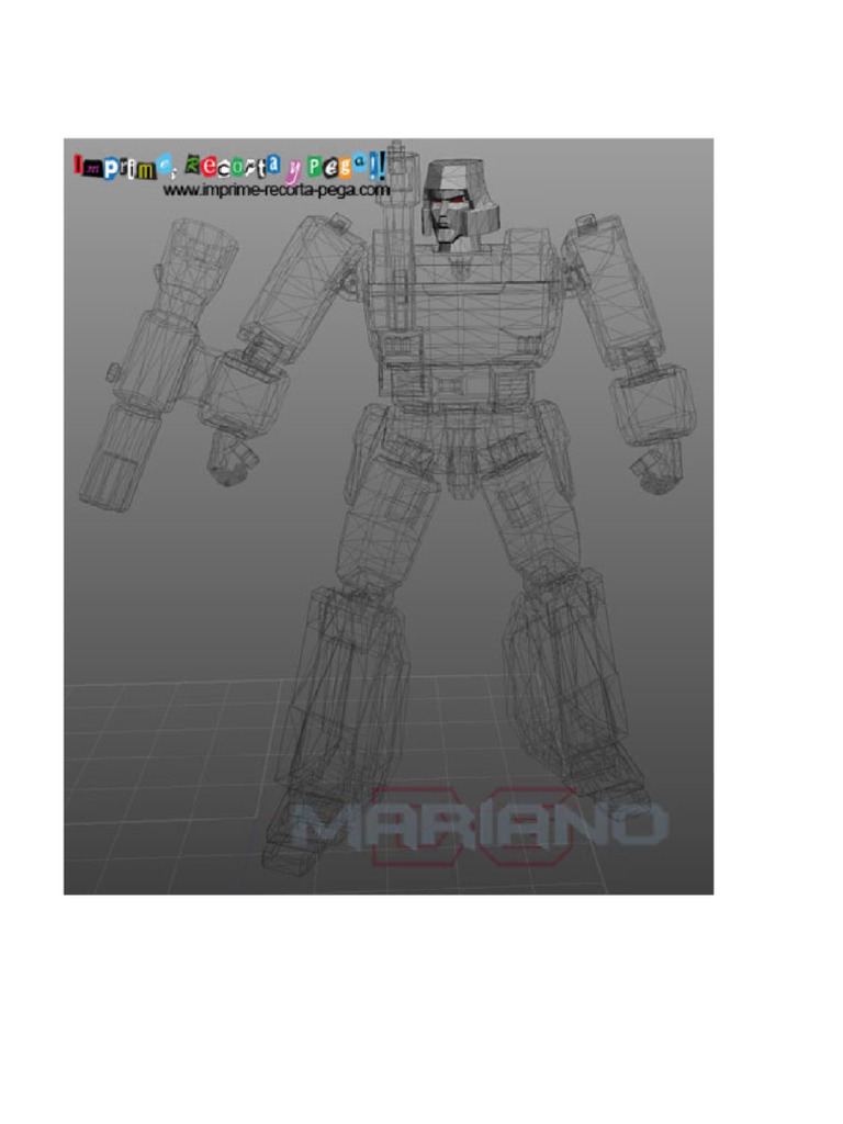 Modelo Pepakura de Transformers | PDF