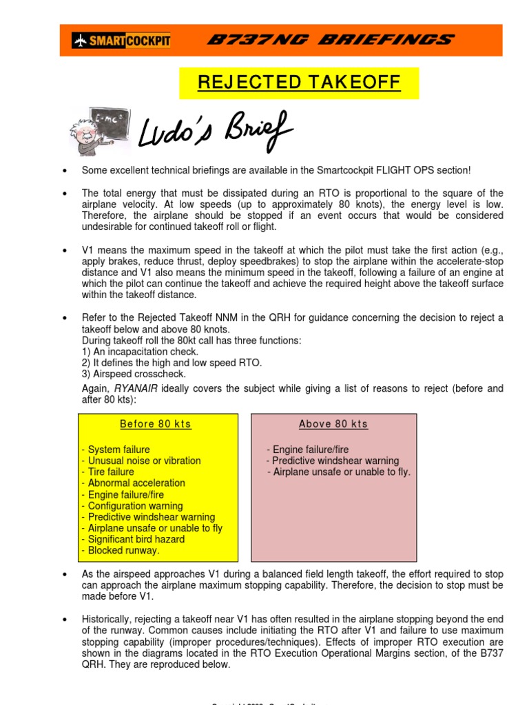 B737-Rejected Takeoff Rev 03 | PDF | Takeoff | Turbine Engine Failure