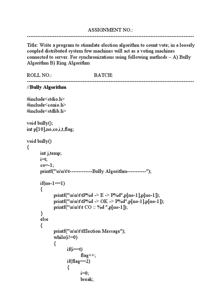 Simulating Election Algorithms in a Distributed Voting System Using the ...